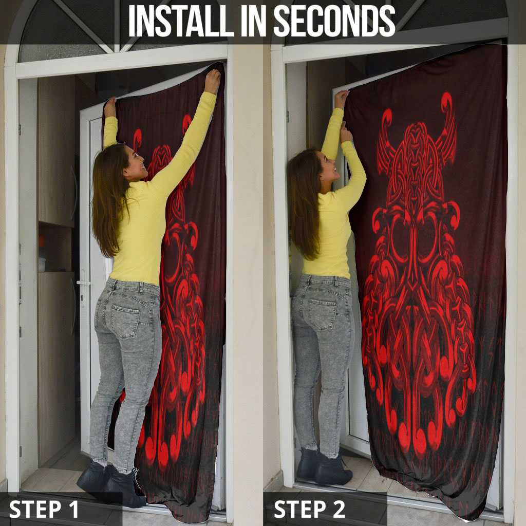 VikingStyle Door Sock - Vikings Odin Valhalla - Red Version Door Sock ...