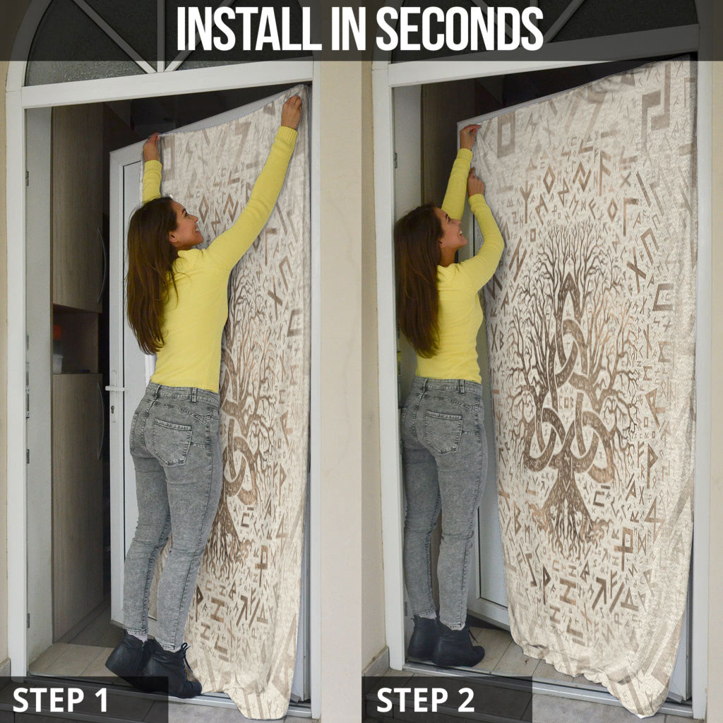 VikingStyle Door Sock - Tree of Life with Triquetra and Futhark Pastel ...