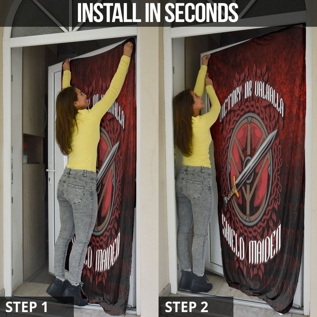 VikingStyle Door Sock - Victory or Valhalla Shield Maiden Door Sock A7 ...