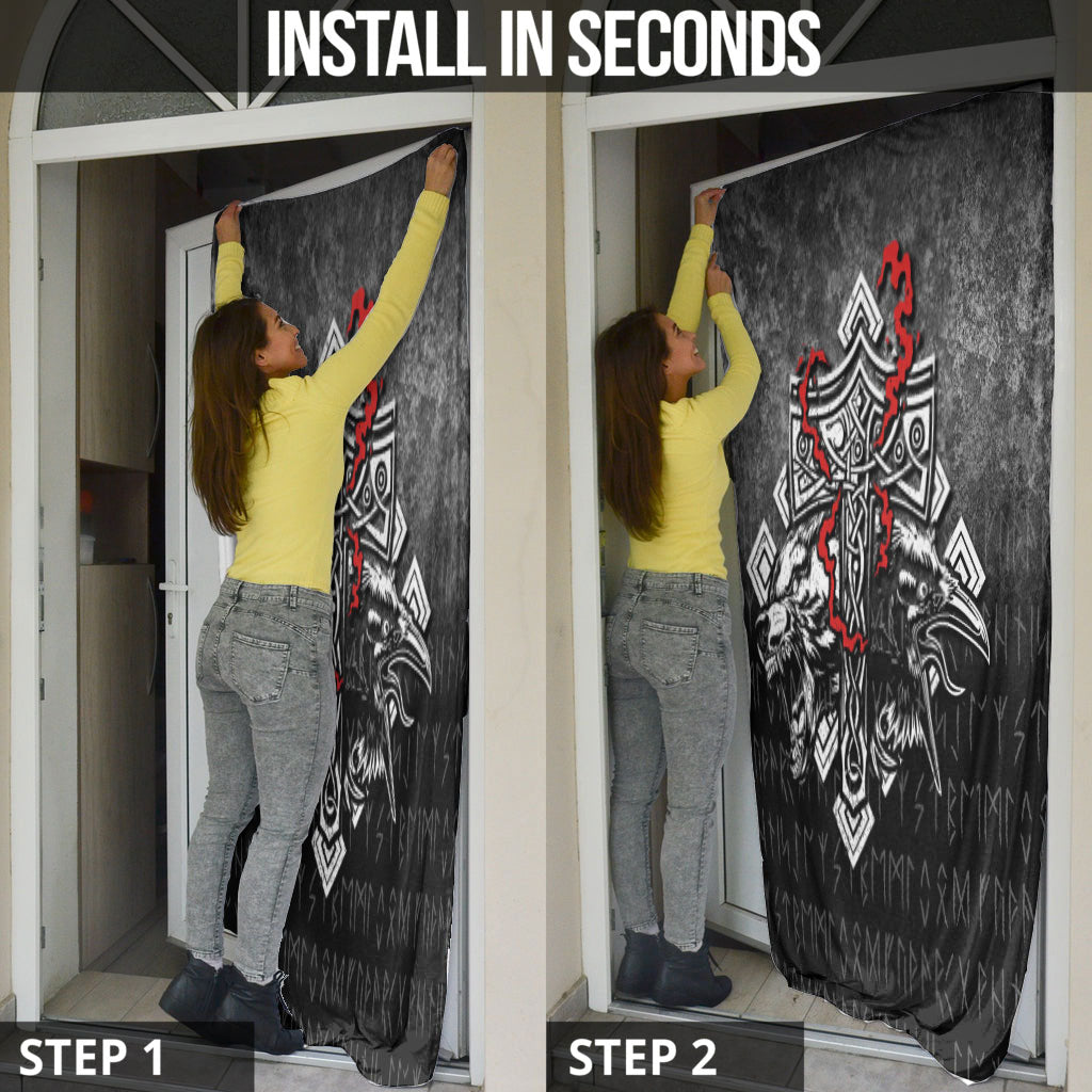 VikingStyle Door Sock -Thor-Hammer-Mjolnir-Rune-Protection-Odin-Raven ...