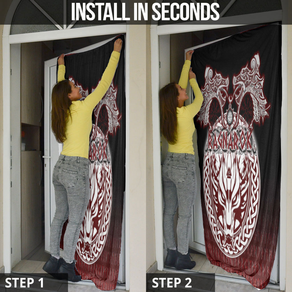 VikingStyle Door Sock - Ragnarok Fenrir,Valknut and Vegvisir Door Sock ...