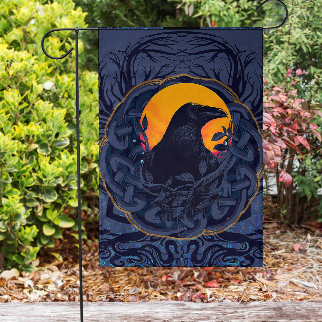 VikingStyle Garden Flag - Raven Celtic Yggdrasil and Runes Flag A35 ...
