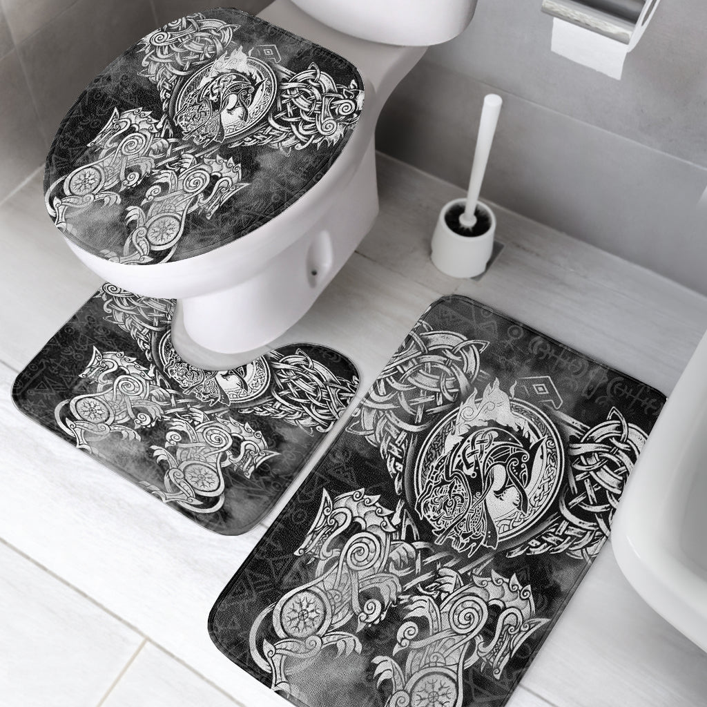 VikingStyle Bathroom Set - Viking Dragon and Wolf Tattoo Bathroom Set ...