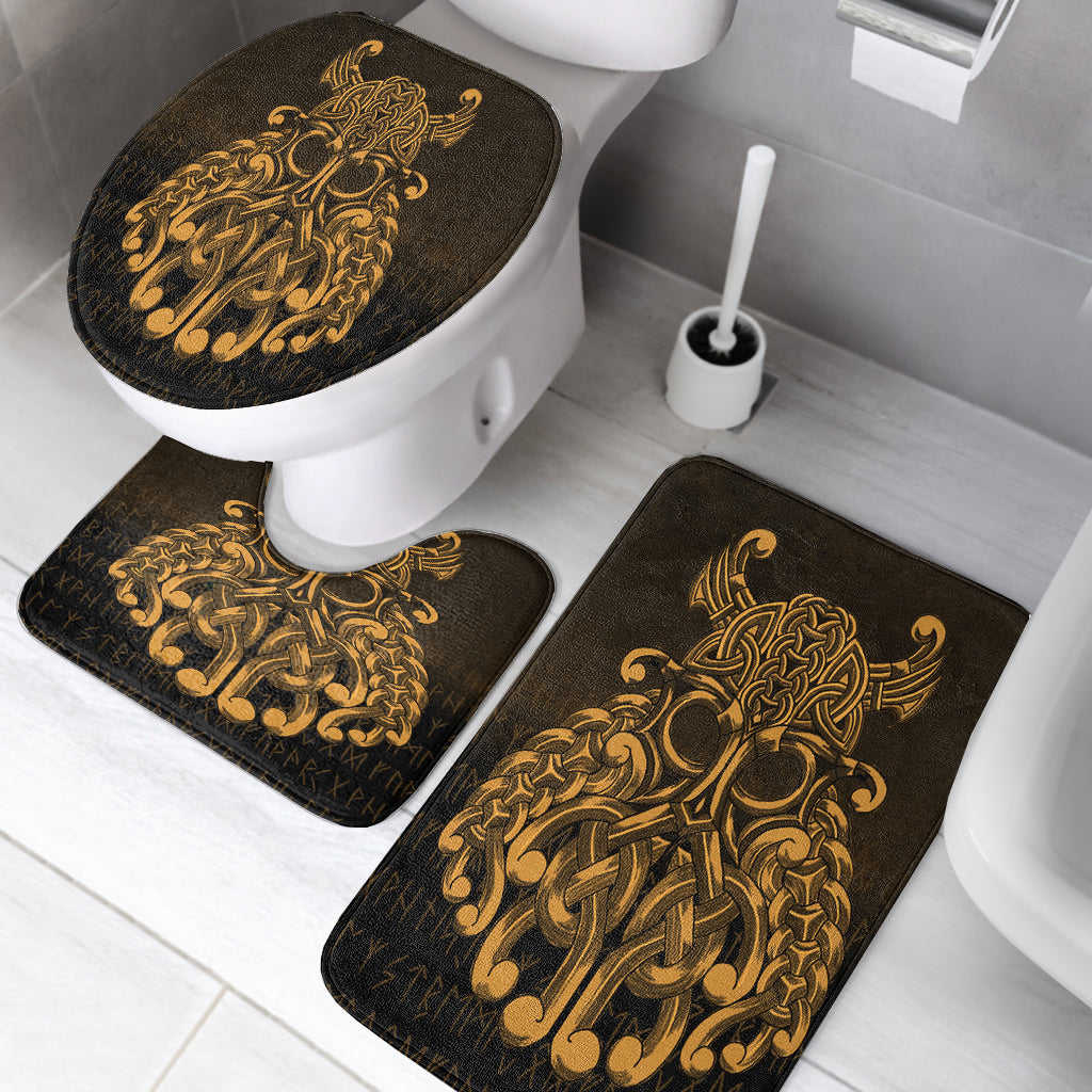 VikingStyle Bathroom Set - Vikings Odin Valhalla - Gold Version Bathro ...