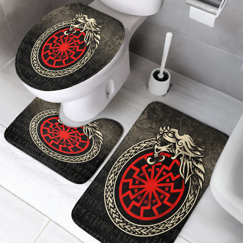 VikingStyle Bathroom Set -Viking Jormungandr Symbol Midgard Serpent Ch ...