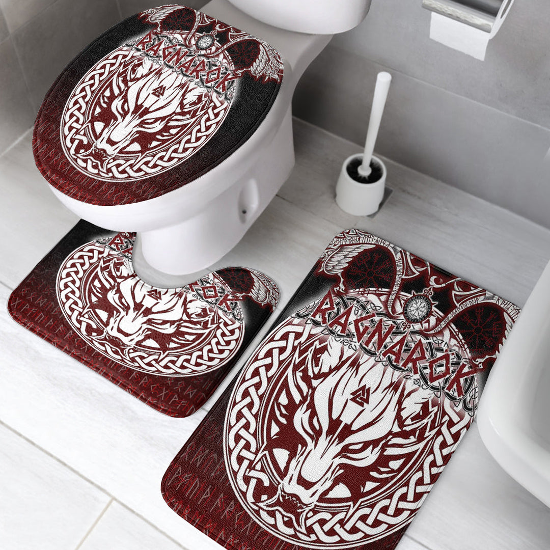 VikingStyle Bathroom Set - Ragnarok Fenrir,Valknut and Vegvisir Bathro ...