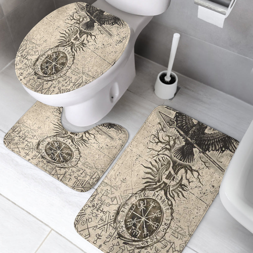 VikingStyle Bathroom Set - Viking Raven Carry Spear of Odin Vintage Ba ...