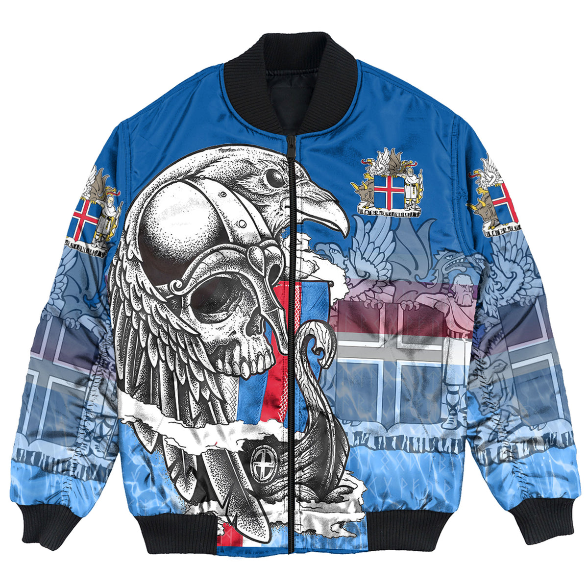VikingStyle Clothing - Iceland Raven Drakkar and Skull Bomber Jackets ...