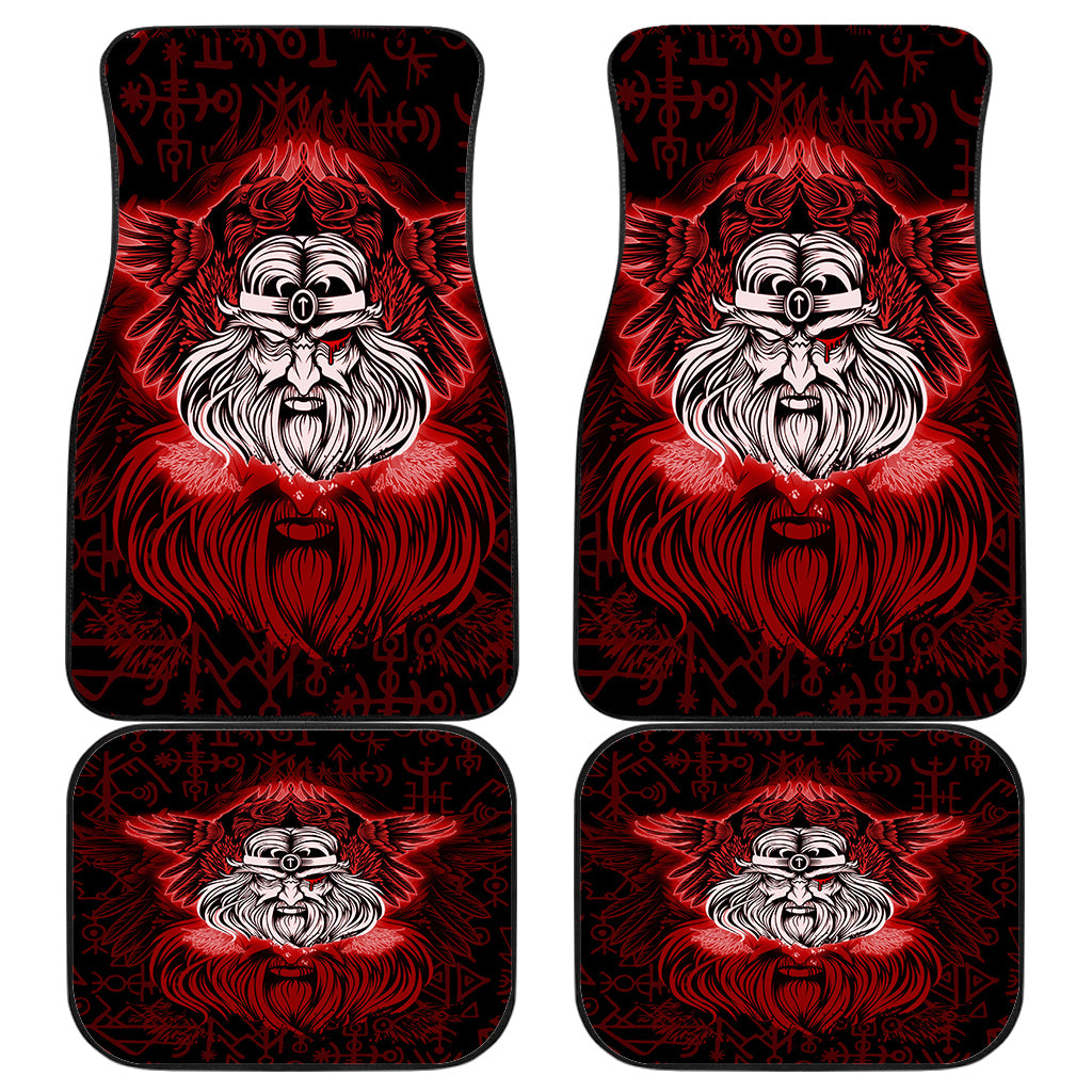 VikingStyle Front And Back Car Mats -Viking Odin Red Front And Back Ca ...
