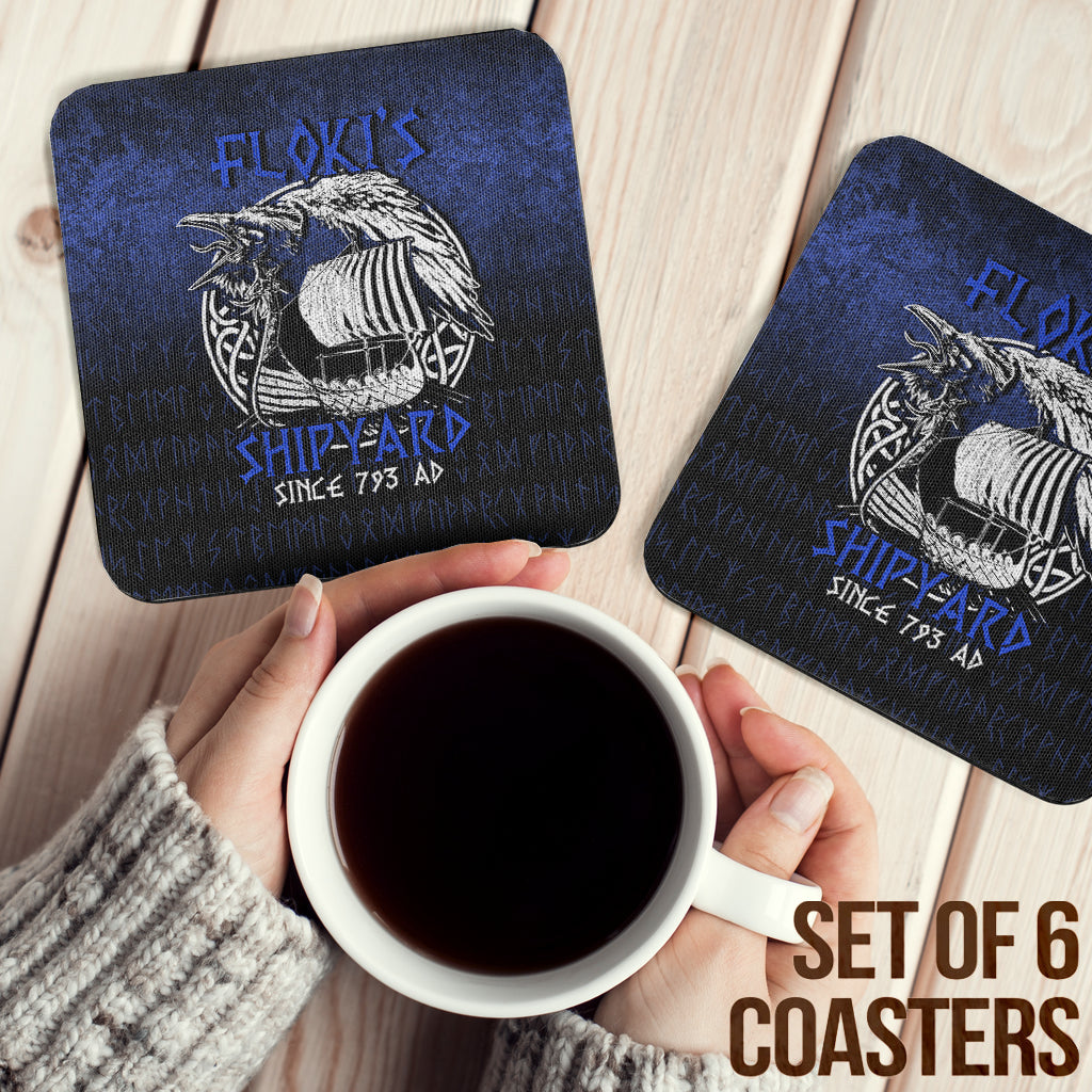 VikingStyle Coasters (Sets of 6) - Kattegat Longboat Raven Norse Mytho ...