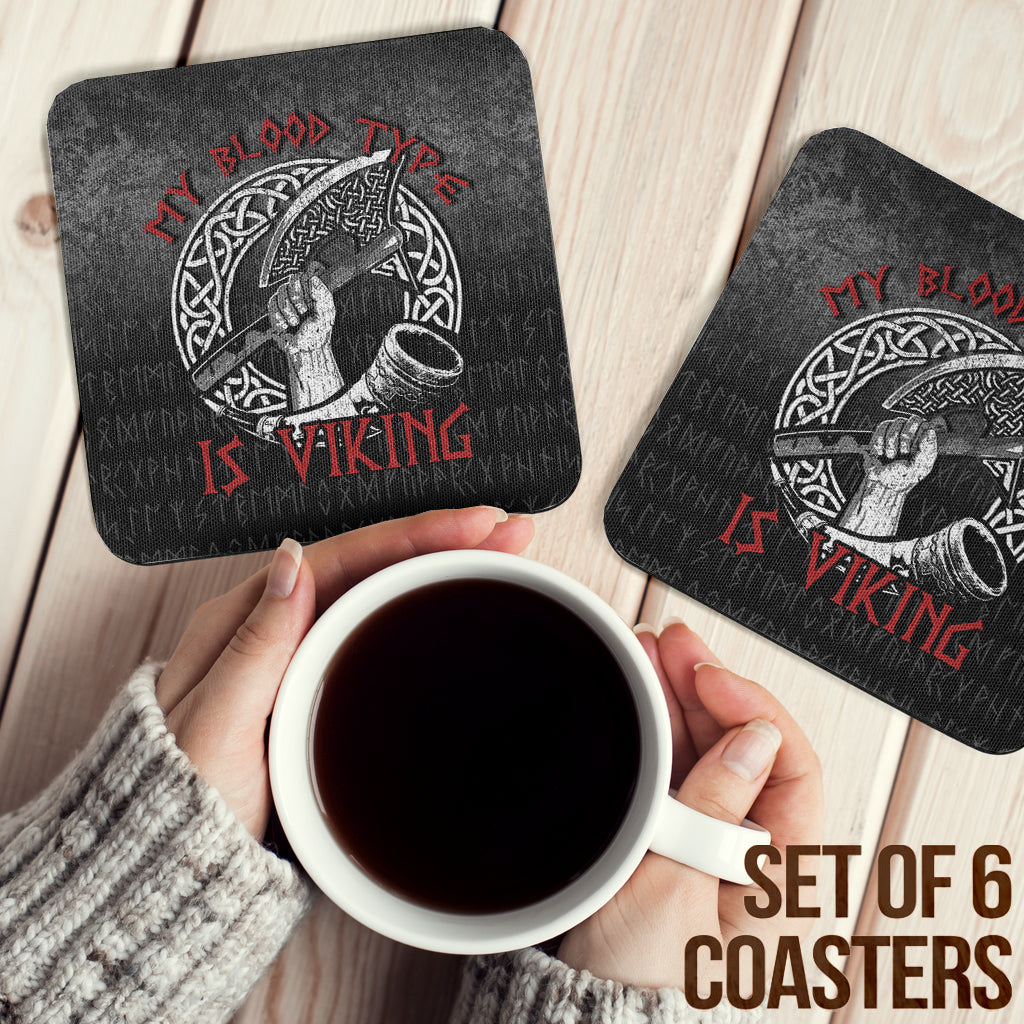 VikingStyle Coasters (Sets of 6) - Norse Mythology Horn Axe Warrior My ...