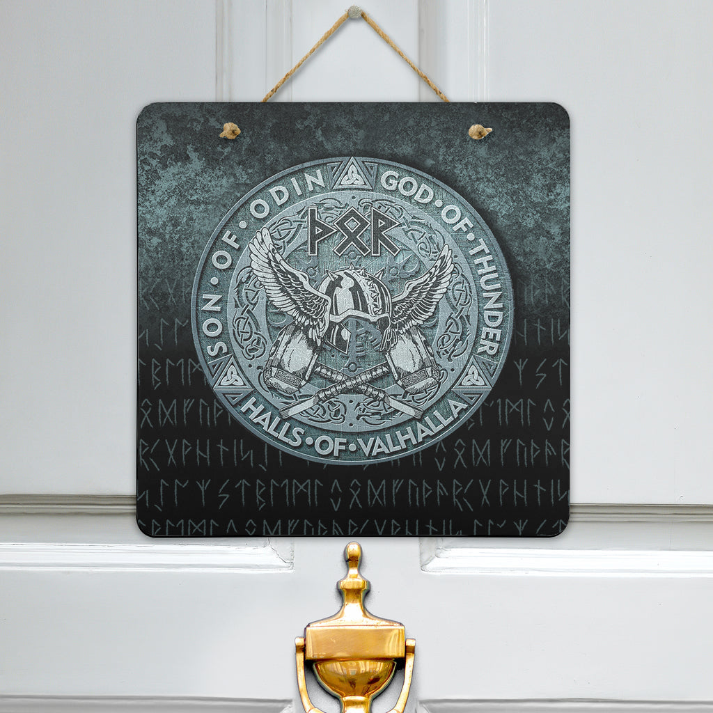 VikingStyle Hanging Door Sign - Thor God Of Thunder Hanging Door Sign ...
