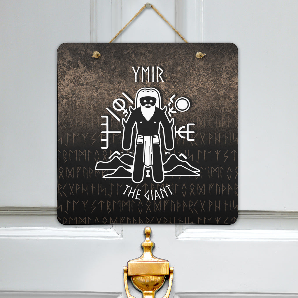 VikingStyle Hanging Door Sign - Ymir The Giant Hanging Door Sign A7 ...