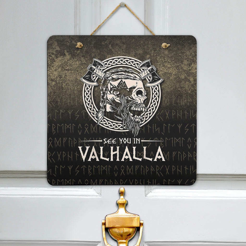 VikingStyle Hanging Door Sign - See You In Valhalla Viking Hanging Doo ...