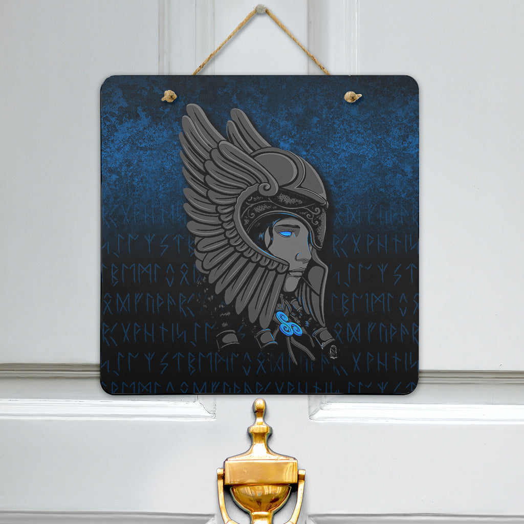 VikingStyle Hanging Door Sign -Valkyrie Queen Sigrun Viking Warrior Ha ...