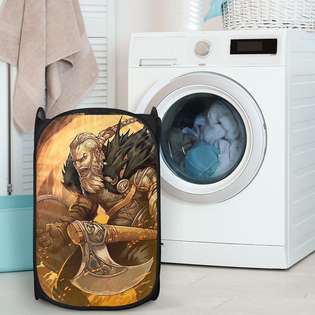 VikingStyle Laundry Hamper - Viking Ragnar Lothbrok Laundry Hamper A35 – Viking Style