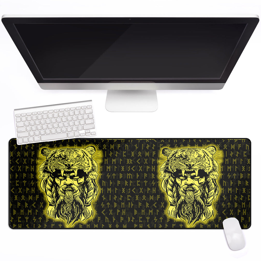 VikingStyle Mouse Mat -Wolf Odin Viking Set Gold Mouse Mat A95 – Viking ...