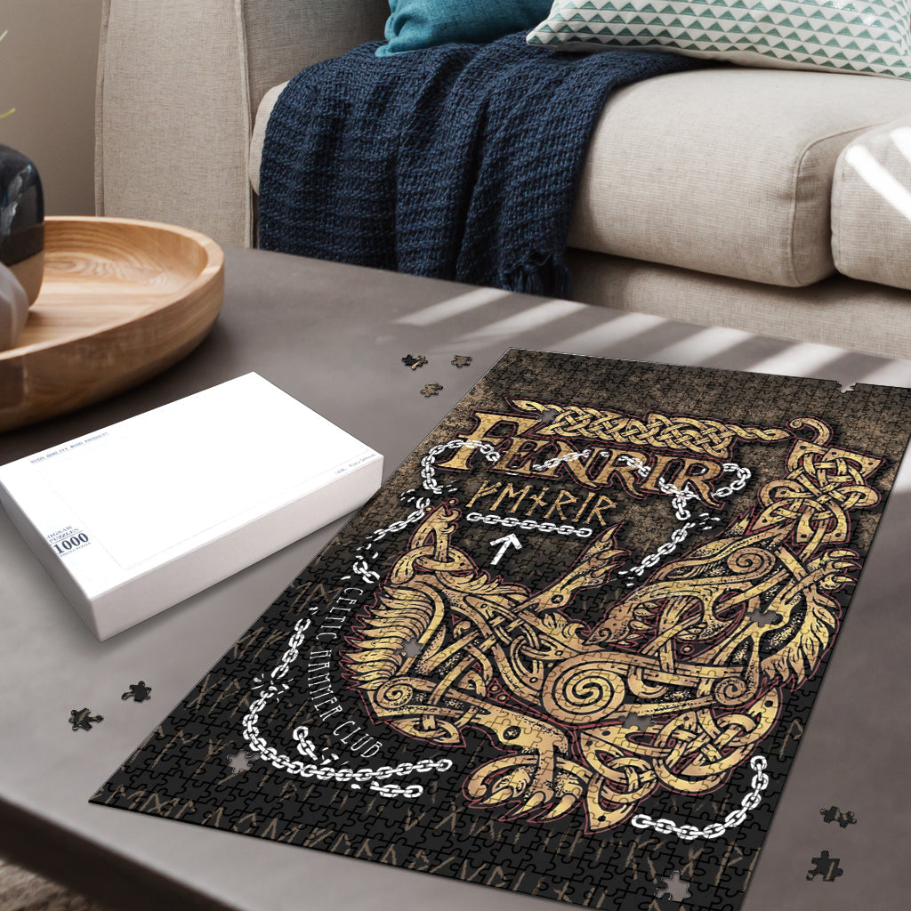 VikingStyle Jigsaw Puzzle -Fenrir Ragnarok Viking Monster Wolf Jigsaw ...