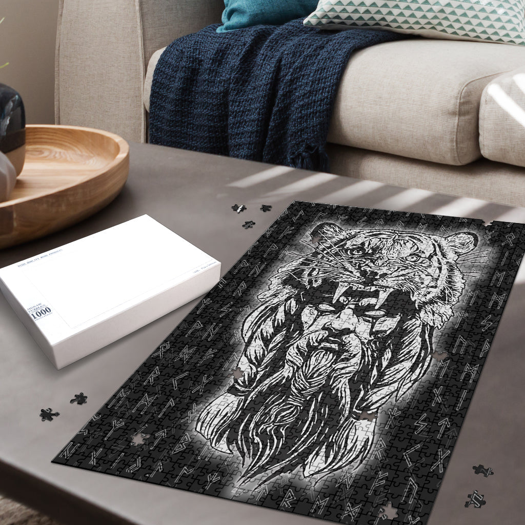 VikingStyle Jigsaw Puzzle -Wolf Odin Viking Set Jigsaw Puzzle A95 ...