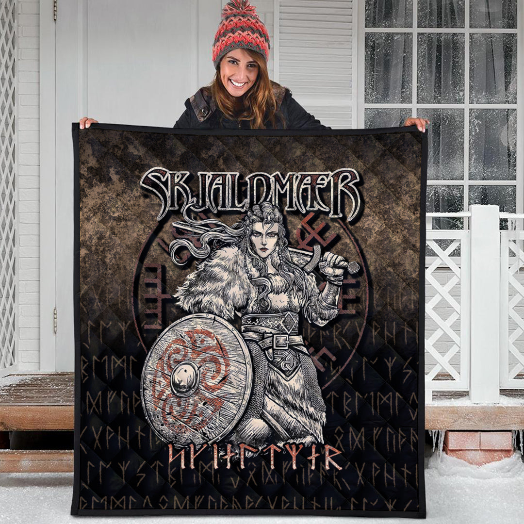 VikingStyle Quilt - Skjaldmaer Shieldmaiden Norse Younger Futhark Rune ...
