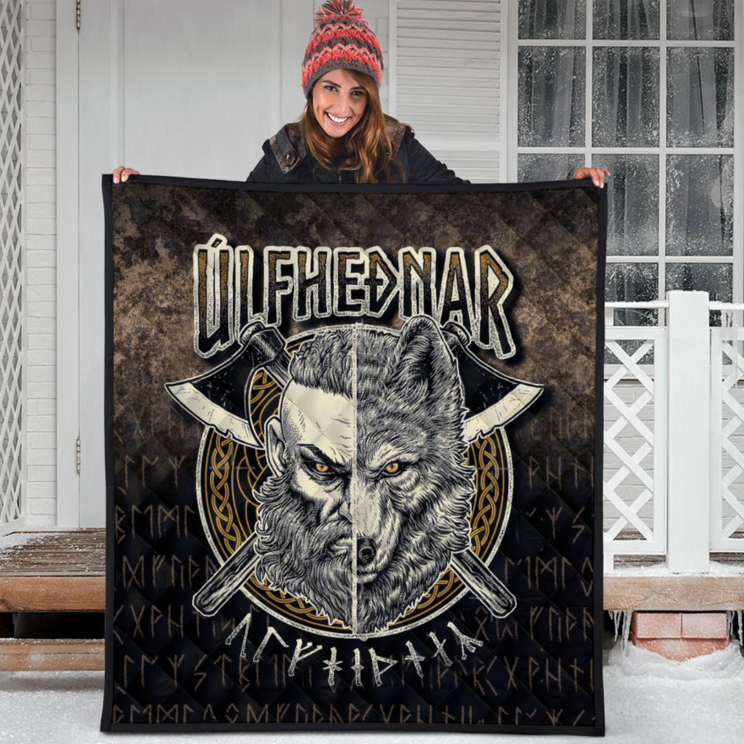 VikingStyle Quilt - Norse Viking Wolf Ulfhednar Pagan Warrior Ulfhedin ...