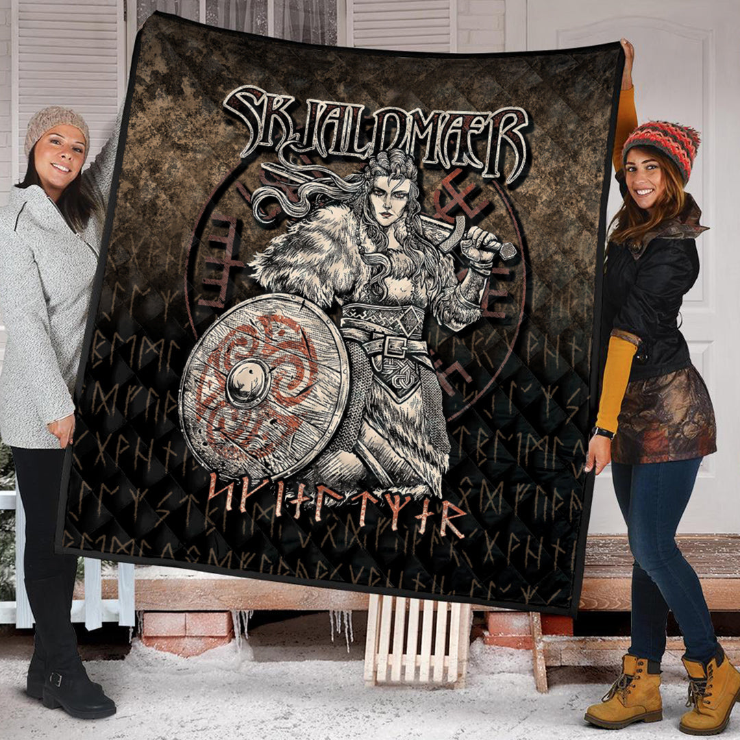 VikingStyle Quilt - Skjaldmaer Shieldmaiden Norse Younger Futhark Rune ...