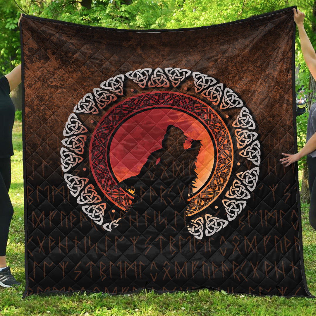 VikingStyle Quilt - Fenrir Norse Wolf Son of Loki Quilt A7 – Viking Style