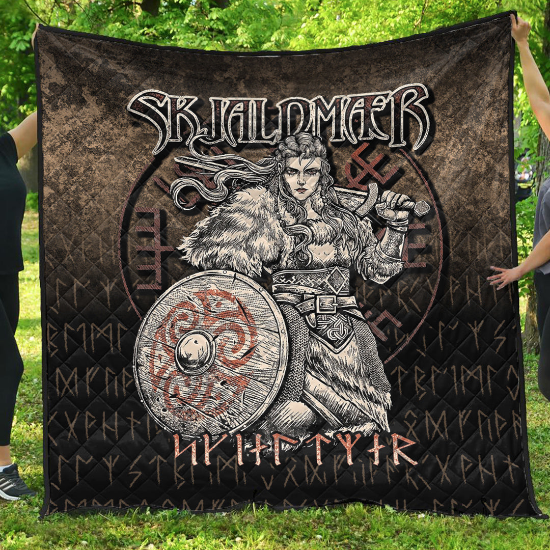 VikingStyle Quilt - Skjaldmaer Shieldmaiden Norse Younger Futhark Rune ...