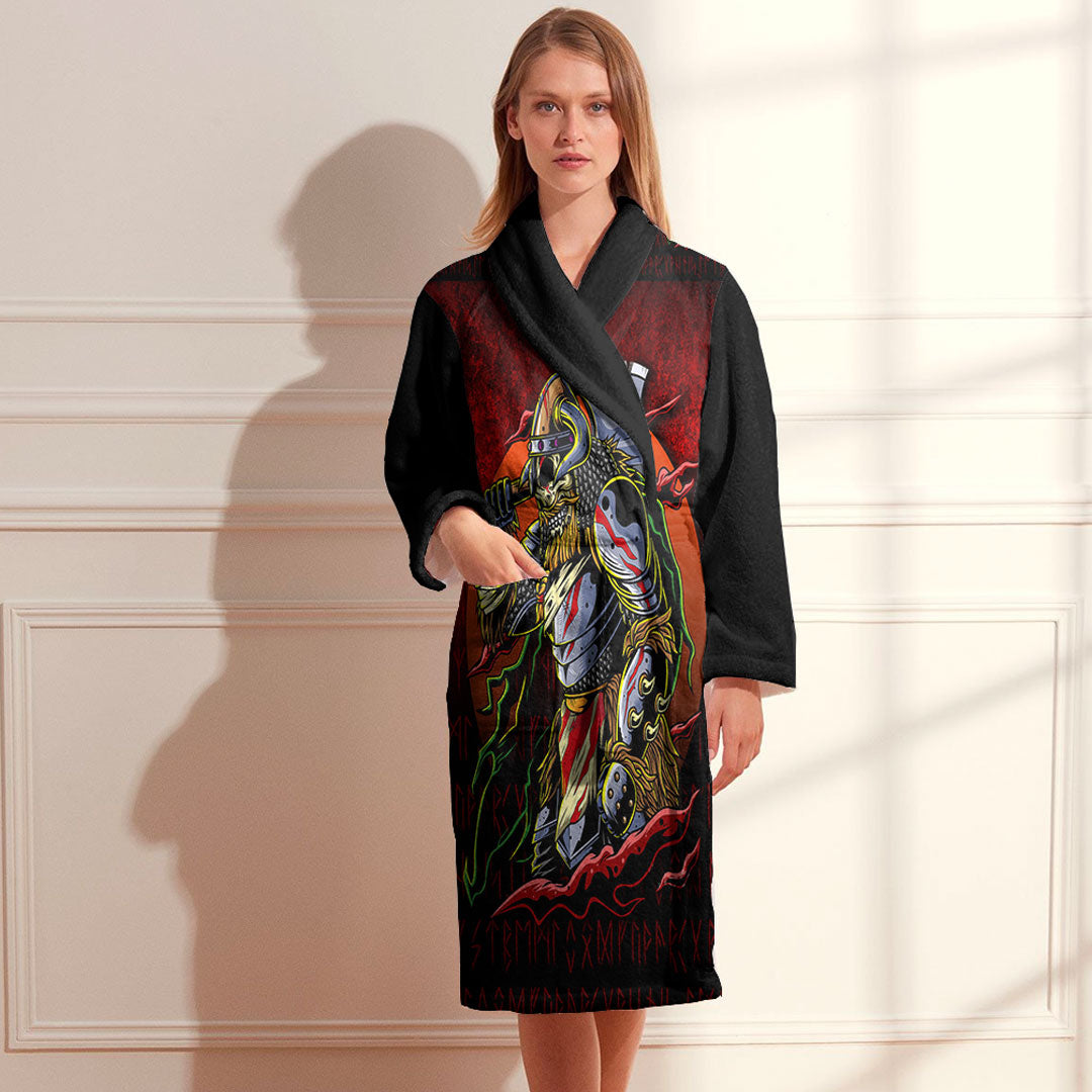VikingStyle Bathrobe - Samurai Viking Warrior Ronin Berserk Armor Axe ...