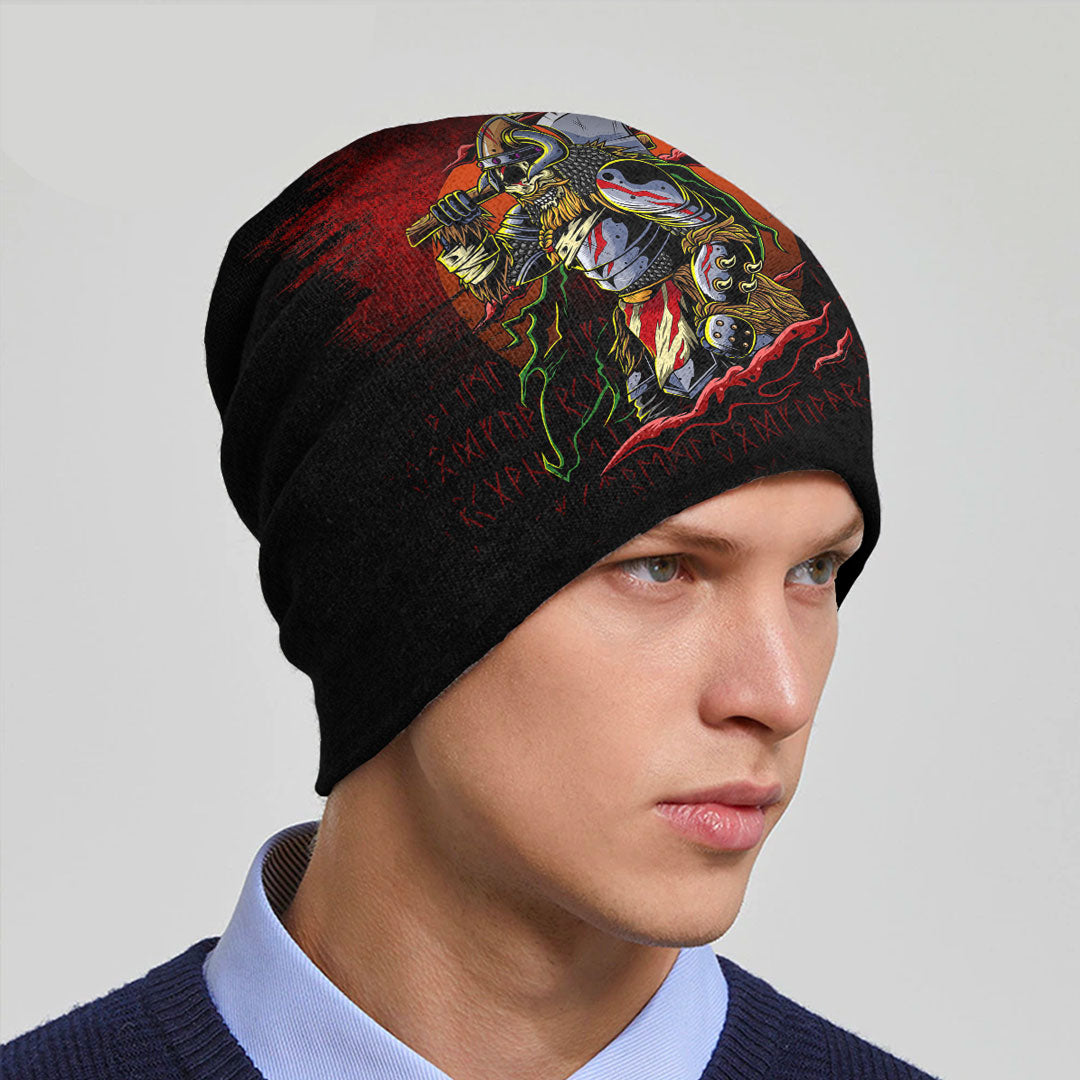 VikingStyle Beanie Hat - Samurai Viking Warrior Ronin Berserk Armor Axe ...
