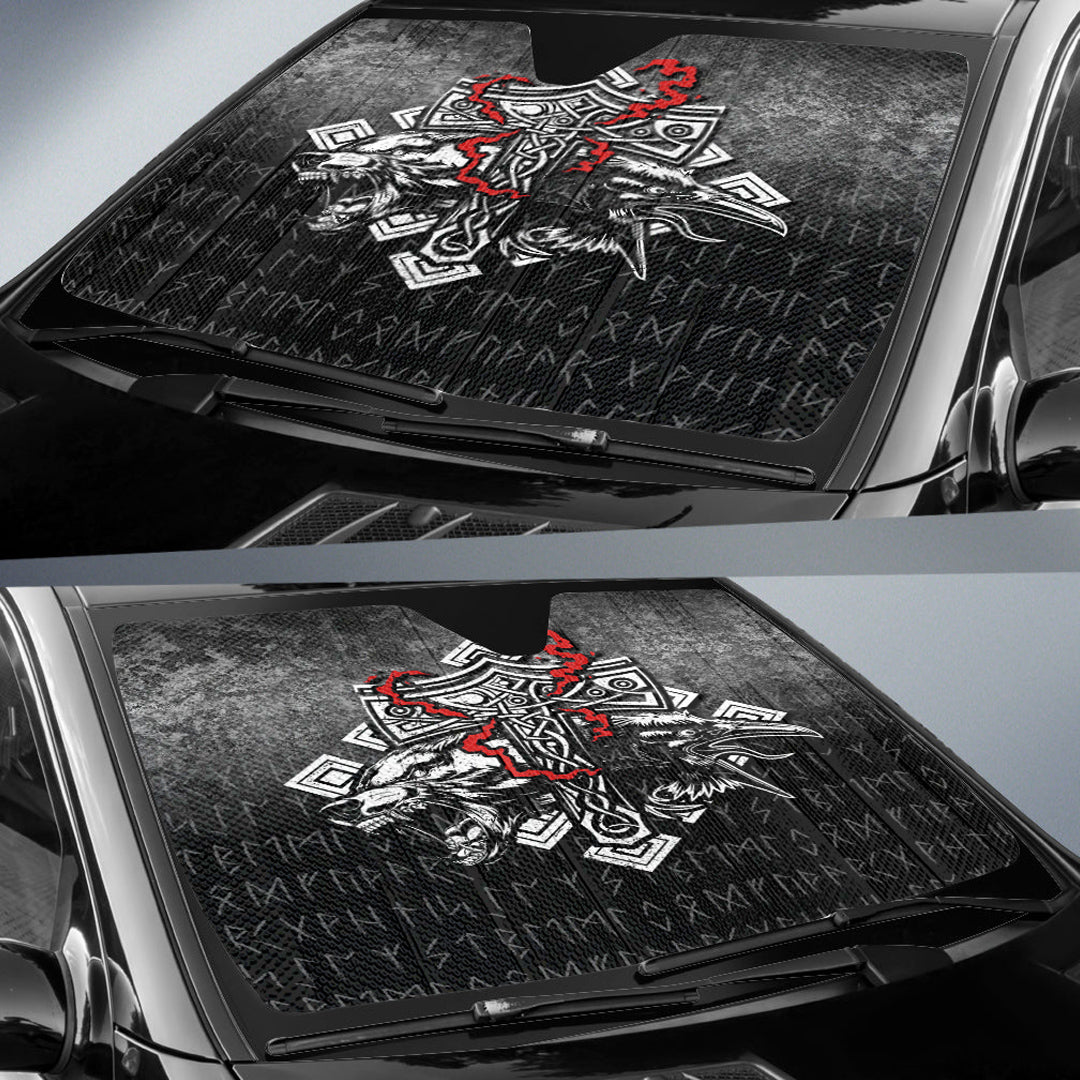 VikingStyle Auto Sun Shades -Thor-Hammer-Mjolnir-Rune-Protection-Odin ...