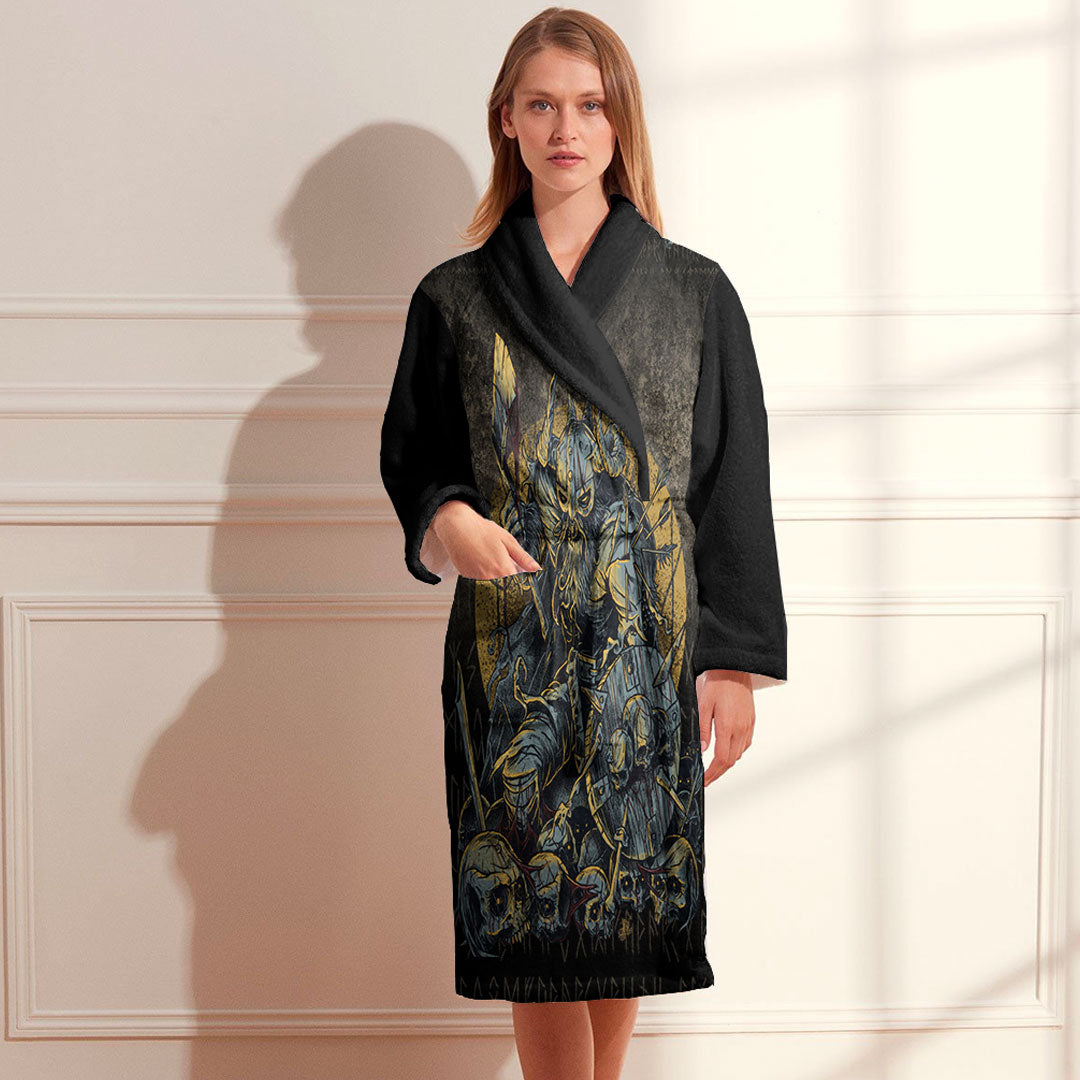 VikingStyle Bathrobe - Viking Warrior With Skulls Bath Robe A7 ...