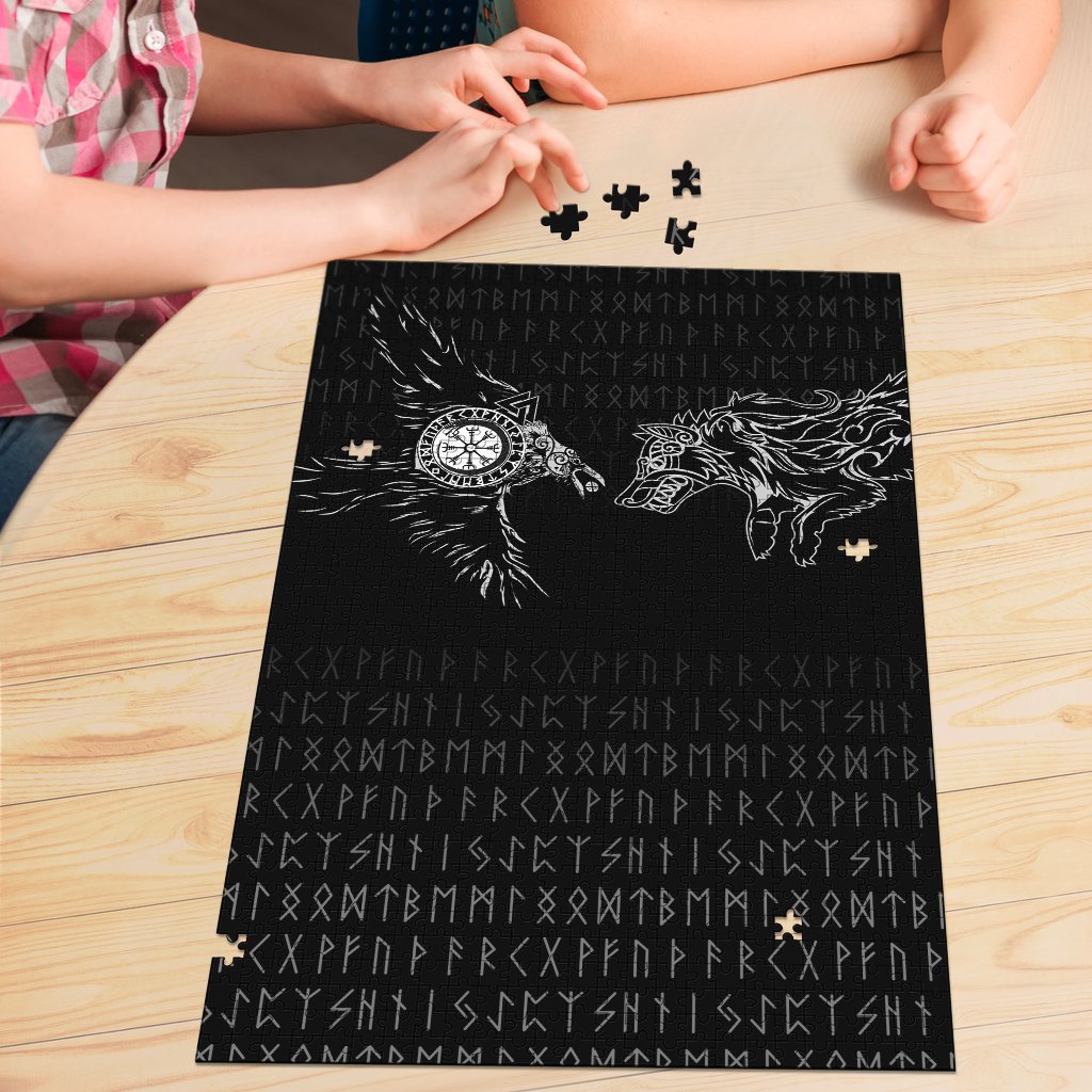 Viking Jigsaw Puzzle - Raven and Wolf Special Tattoo – Viking Style